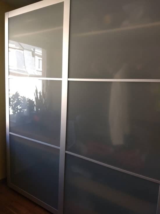 Genius fold out home office desk in PAX wardrobe
